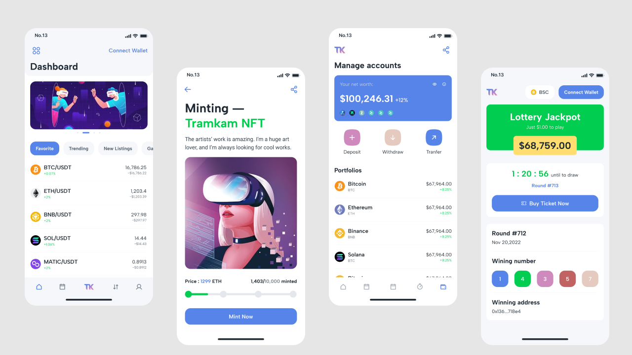 Tramkam - Crypto React Native App by thirteendev | CodeCanyon